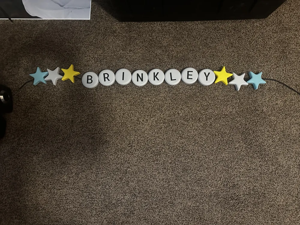 Scaled Up Letter Beads Easy Custom Names & Message - Free 3D Print ...