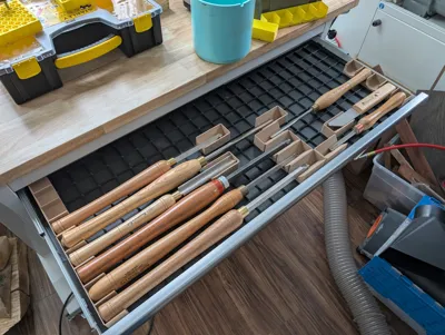 Husky 52" height-adjustable bench Gridfinity base by Scatterplot ...