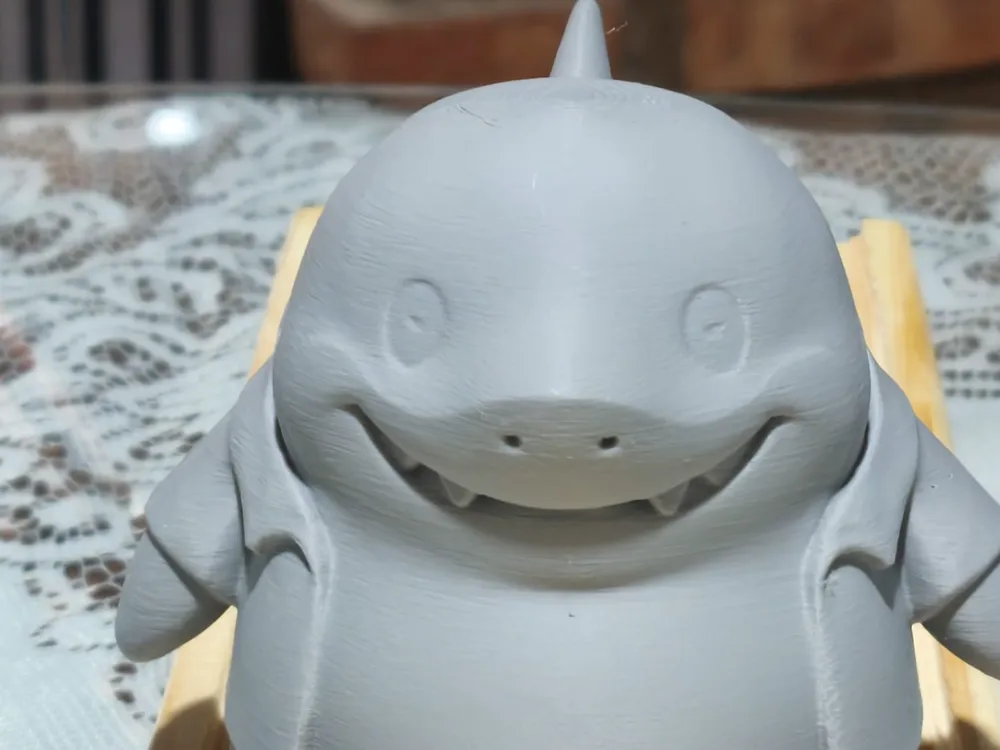 Chubby Kawaii Shark – One-Piece Cute 3D Printable - Free 3D Print Model ...