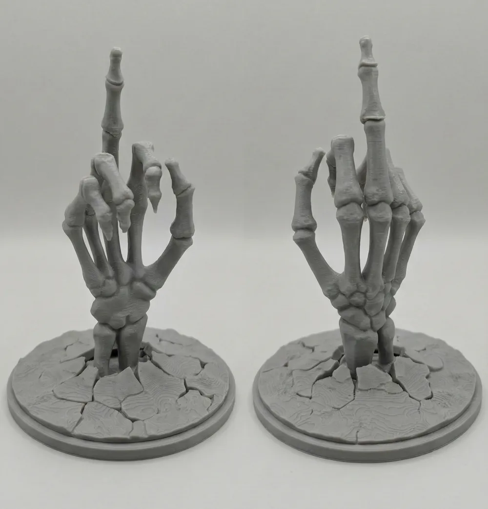 The Final Gesture - Skeleton Middle Finger Funny - Free 3D Print Model ...