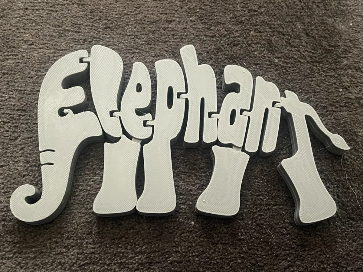 Animal Alphabet Flexi Collection - E for Elephant - Free 3D Print Model ...
