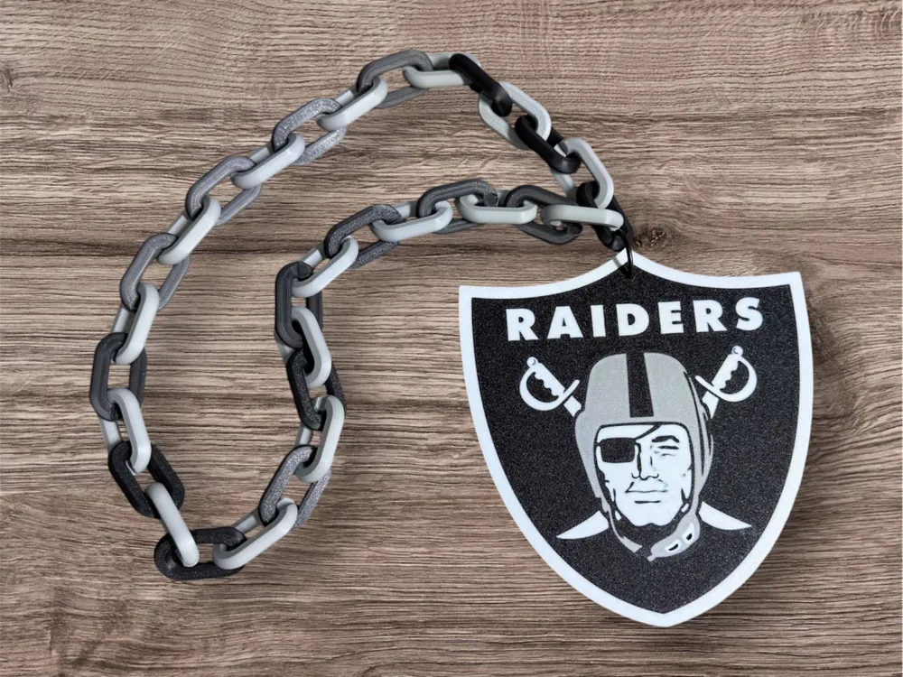 Raiders NFL Big Chain Charm by Munark MakerWorld: Download Free 3D Models