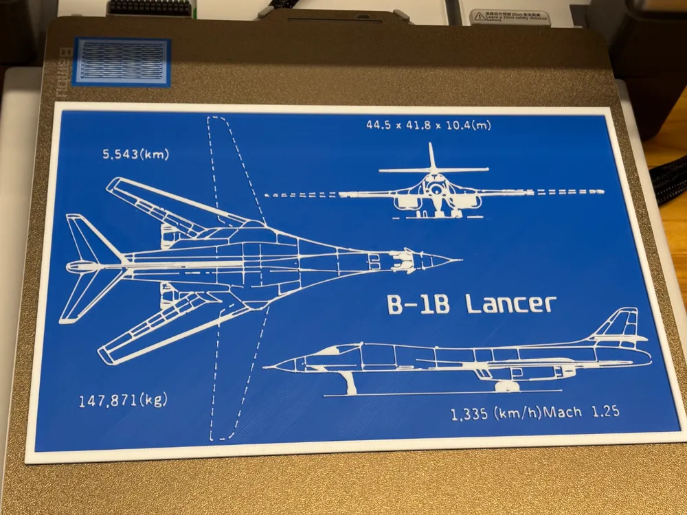 Rockwell B-1 Lancer - Blueprint Remixed by PaperPlaneLab MakerWorld ...