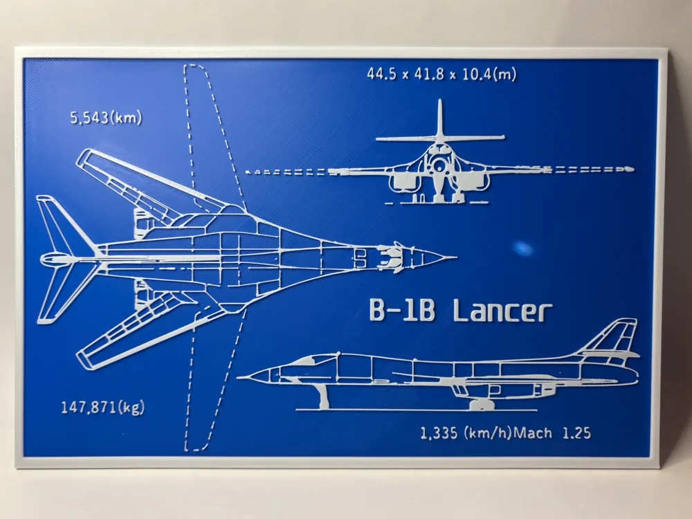 Rockwell B-1 Lancer - Blueprint Remixed by PaperPlaneLab MakerWorld ...