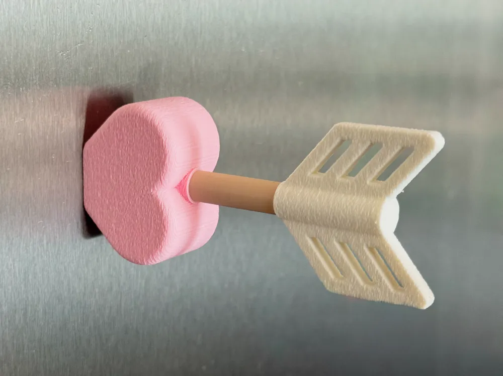 Cupid's Arrow Refrigerator Magnet - Free 3D Print Model - MakerWorld