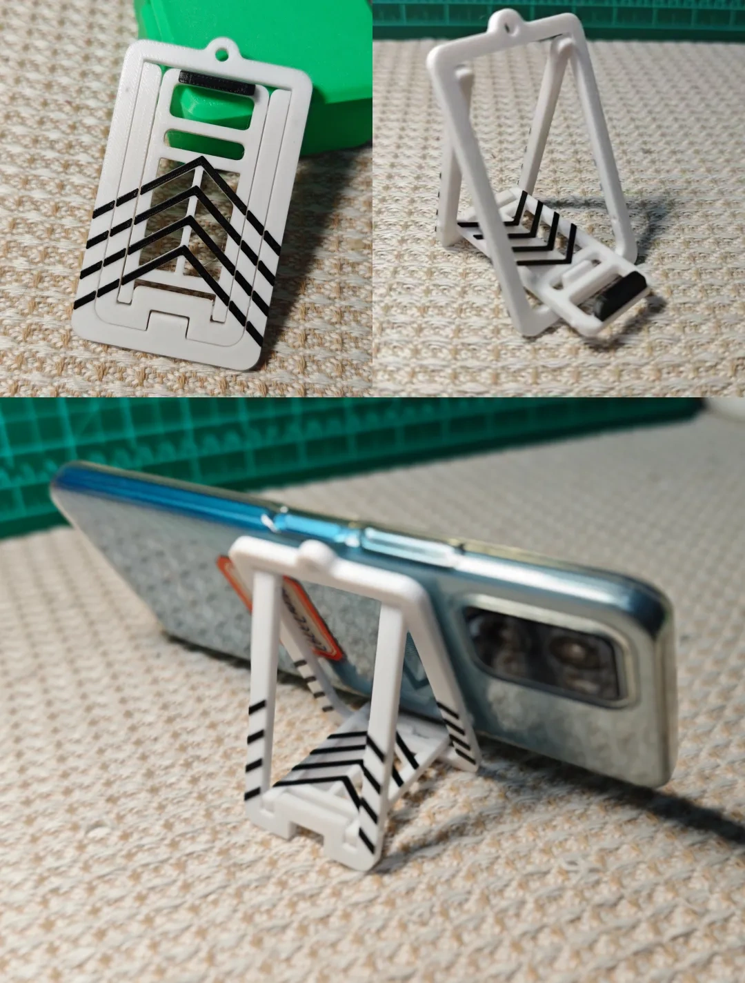 Card Phone Stand - Foldable and Portable - Keychain by Orz2025 - MakerWorld