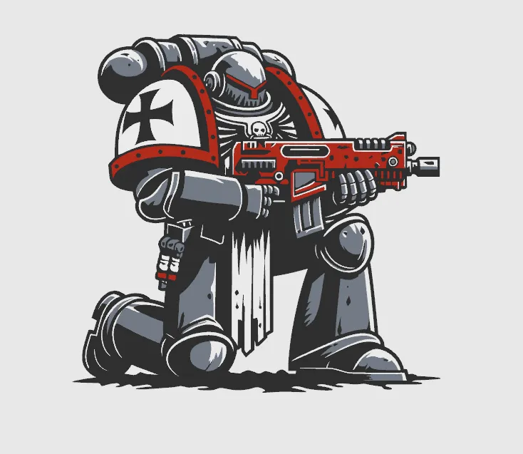 Warhammer 40k Black Templar by Melt The String - MakerWorld
