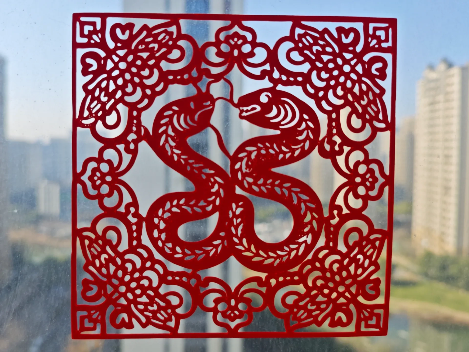 New Year's window lattice paper-cuts (Double Happiness) by CLLLOUD ...