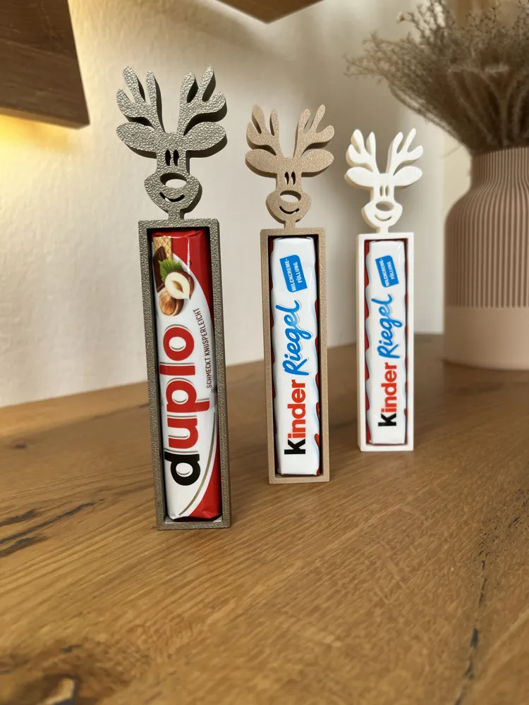 Duplo & Kinderriegel Holder Reindeer - Free 3D Print Model - MakerWorld