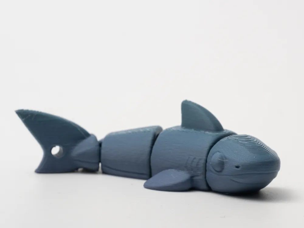 White Shark- Articulated & Keychain - Free 3D Print Model - MakerWorld