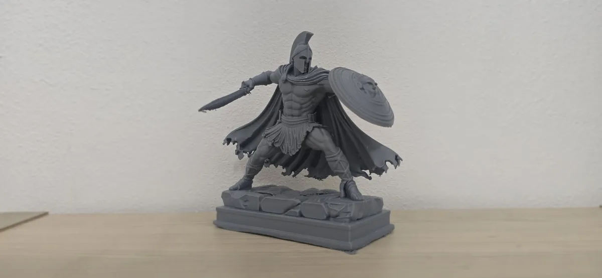 Spartan Warrior Attacking with Sword and Shield - Free 3D Print Model ...