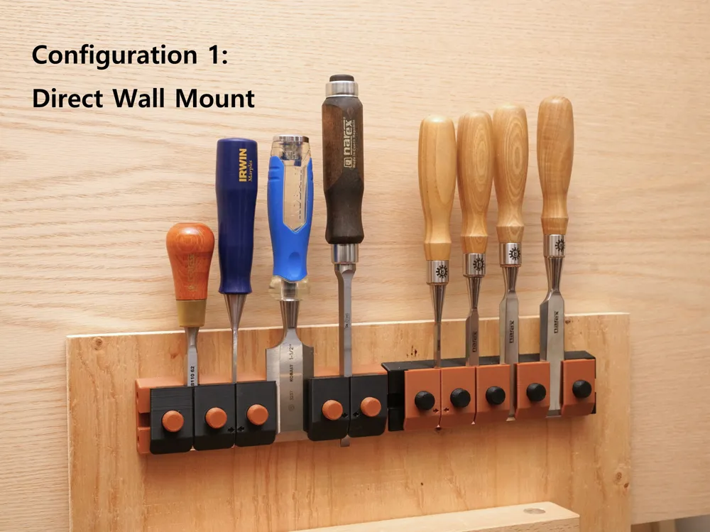 Modular Chisel Tool Rack (No Hardware Needed!) by jdpmakes MakerWorld: Download Free 3D Models