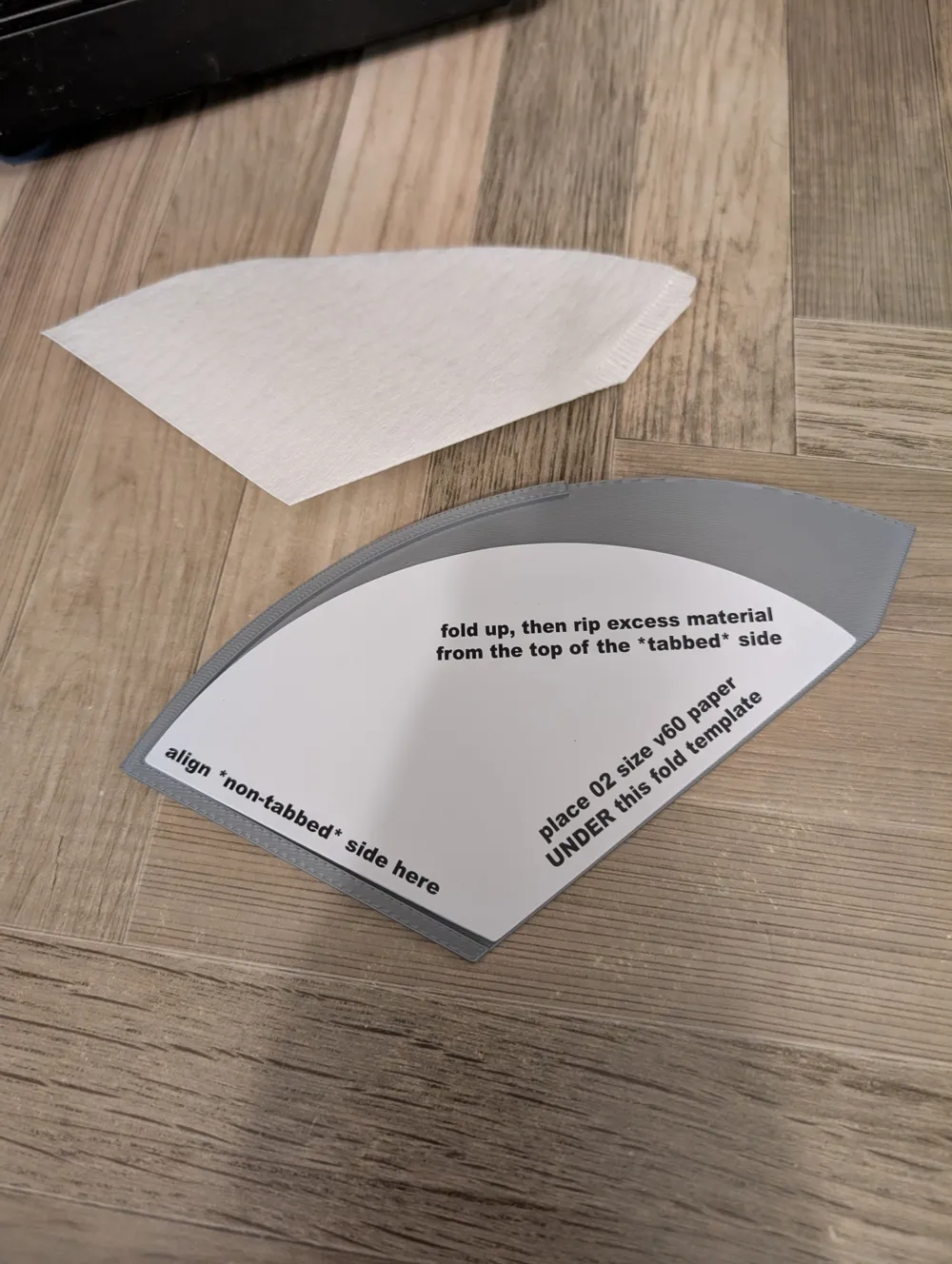 UFO Dripper V60 filter paper folding template - Free 3D Print Model ...