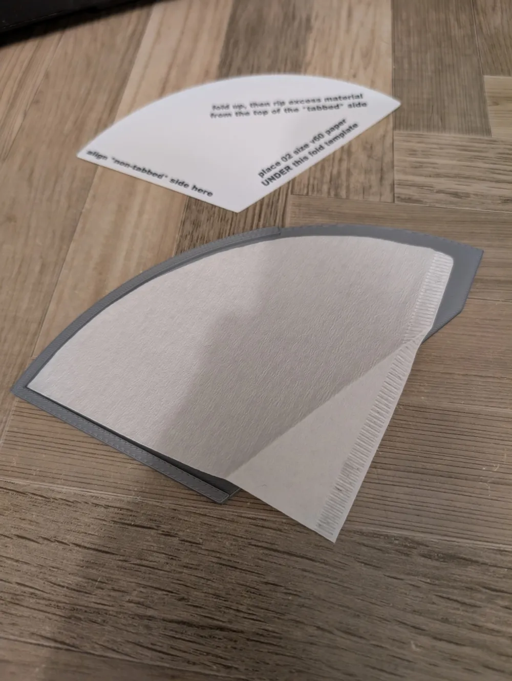 UFO Dripper V60 filter paper folding template - Free 3D Print Model ...