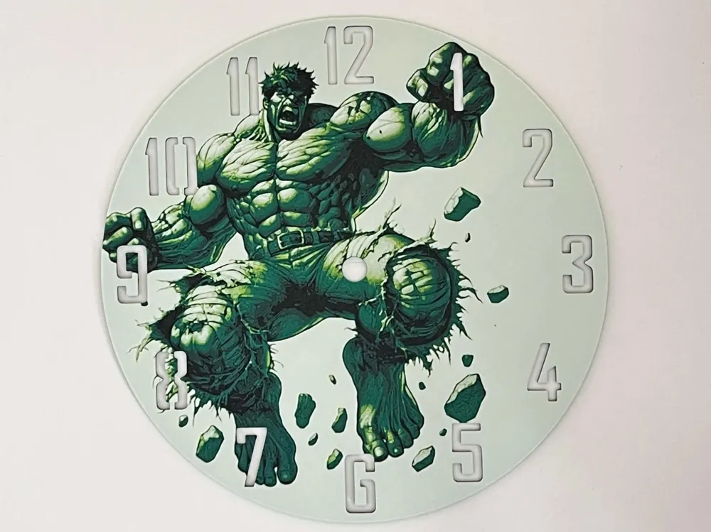 Customizable Clock - The Hulk, Hulk Smash by 3djd MakerWorld: Download ...