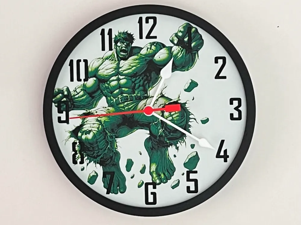Customizable Clock - The Hulk, Hulk Smash by 3djd MakerWorld: Download ...