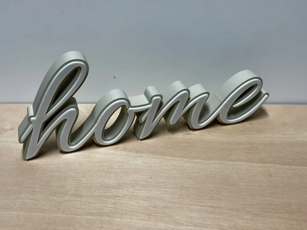 HOME Word Art Decoration - Free 3D Print Model - MakerWorld