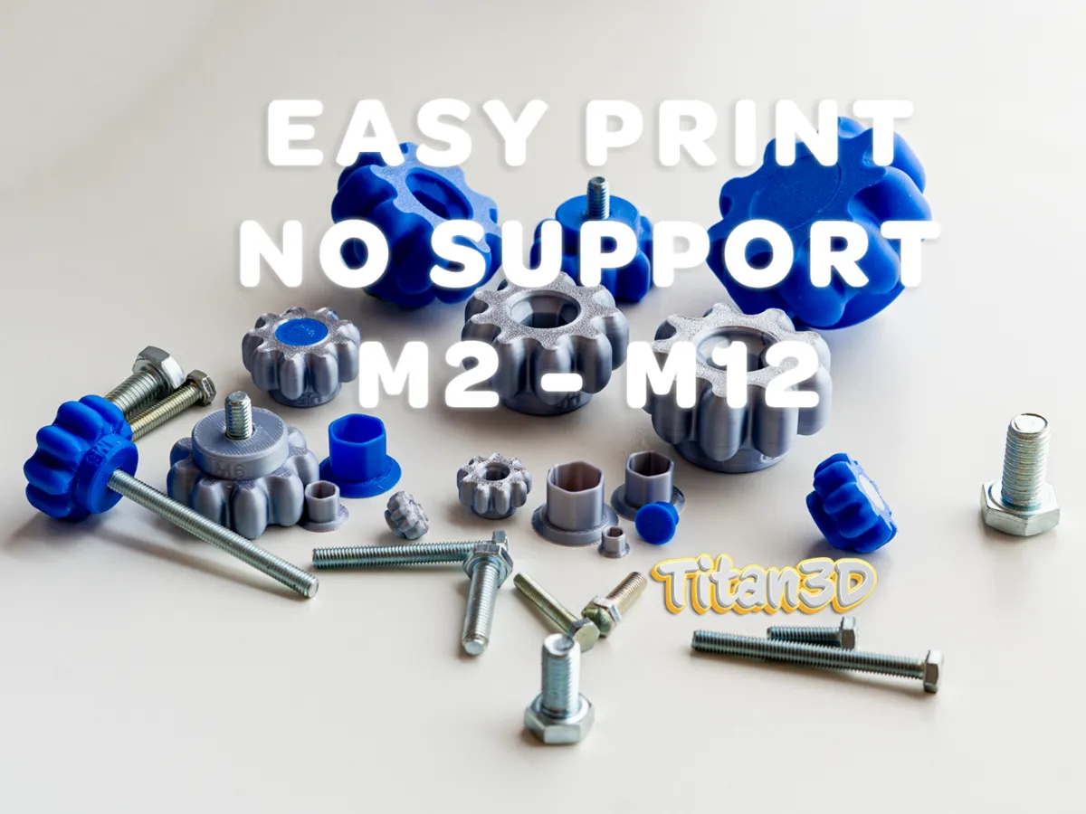 Knob for Metric Screw M2 M3 M4 M5 M6 M7 M8 M10 M12 - Free 3D Print ...