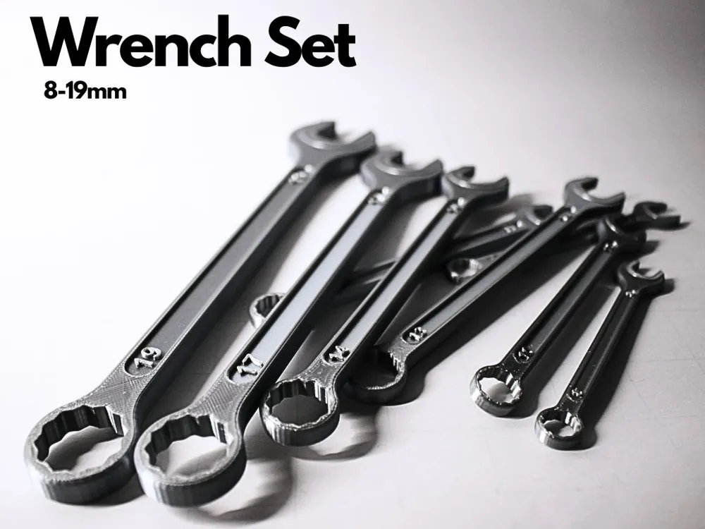 Wrench set - 8mm-19mm - Free 3D Print Model - MakerWorld
