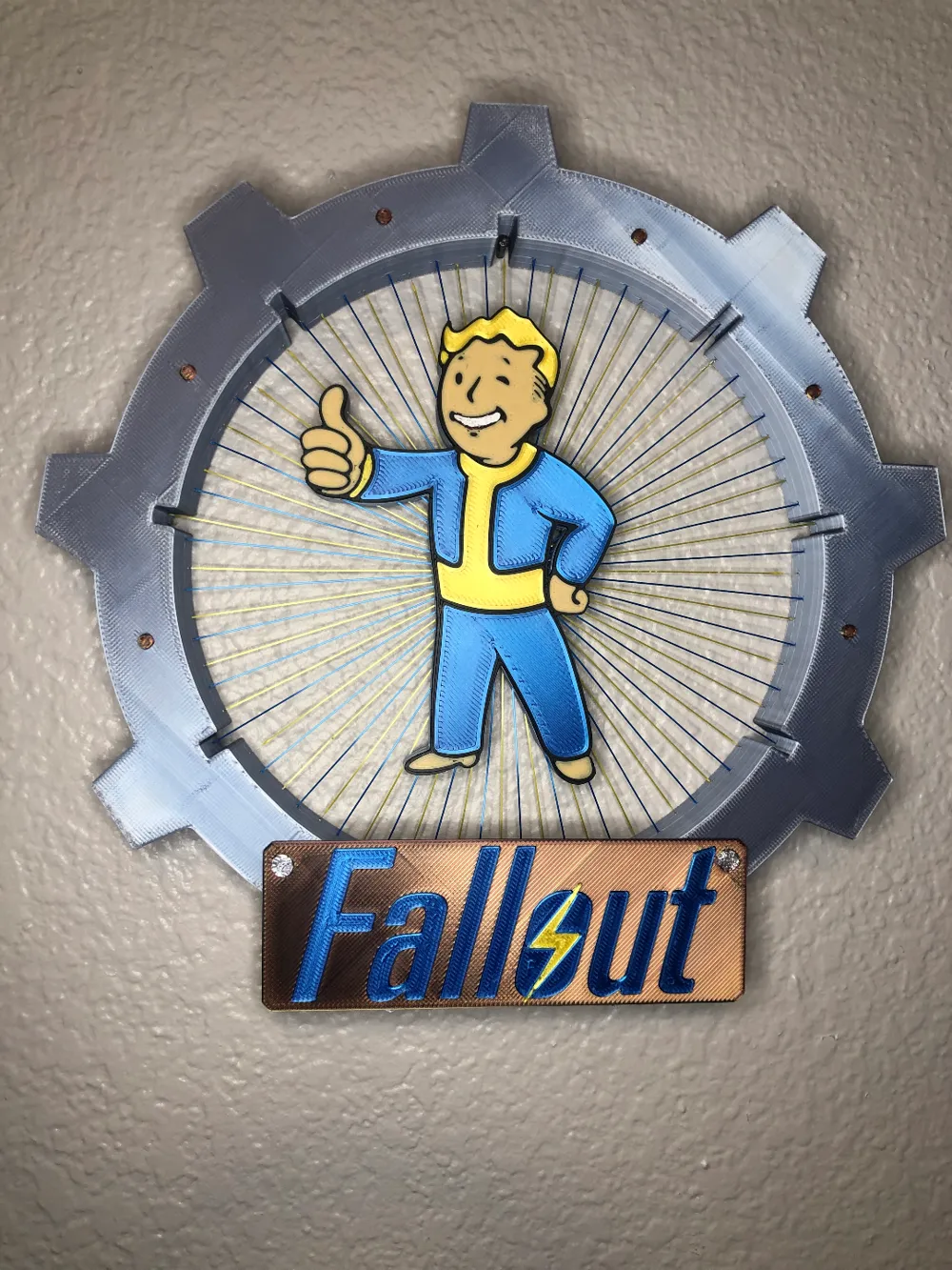 Fallout Vault Boy String Art by The3DSportsBeard - MakerWorld