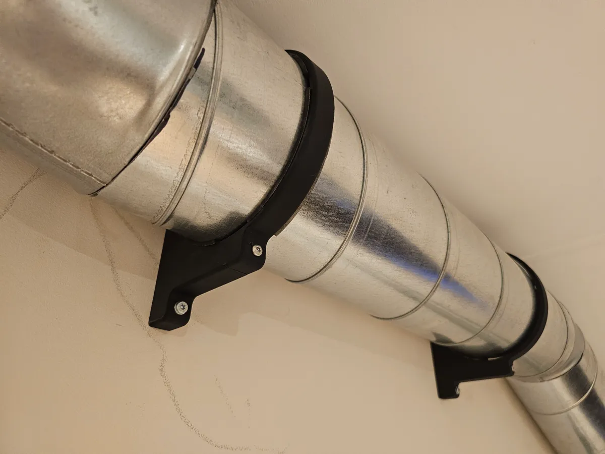 150mm spiral duct bracket - Free 3D Print Model - MakerWorld