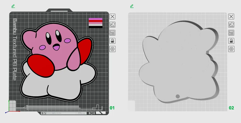 Kirby light box (Ams ready) by Nostalgicprints - MakerWorld