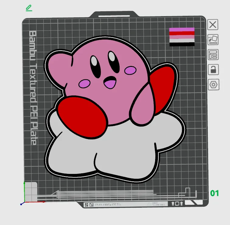 Kirby light box (Ams ready) by Nostalgicprints - MakerWorld