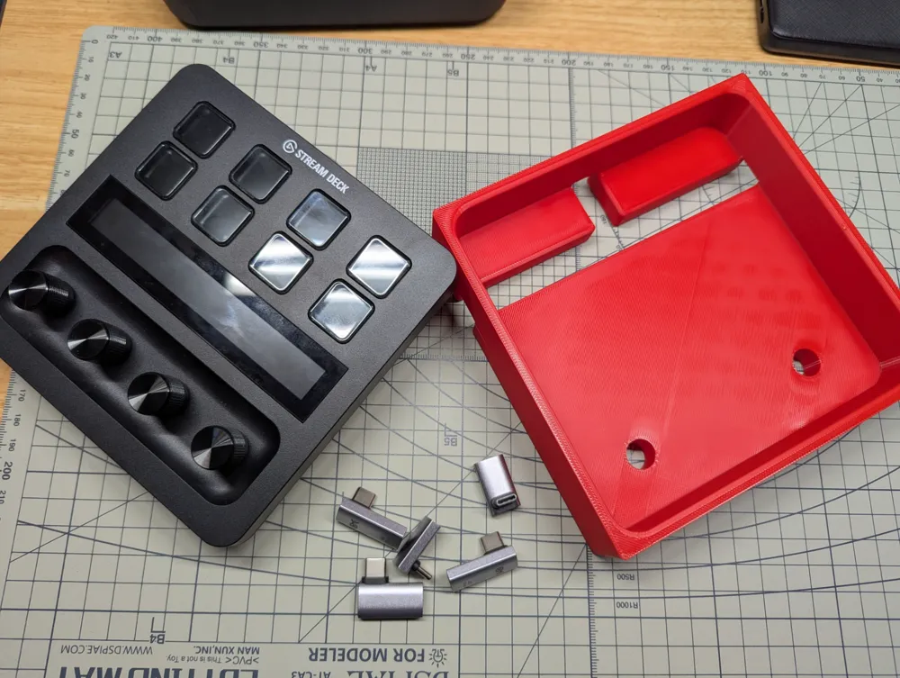 Stream Deck Plus Flat Mount with cable management Remixed by Kohrak ...