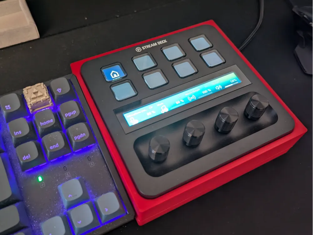 Stream Deck Plus Flat Mount with cable management Remixed by Kohrak ...