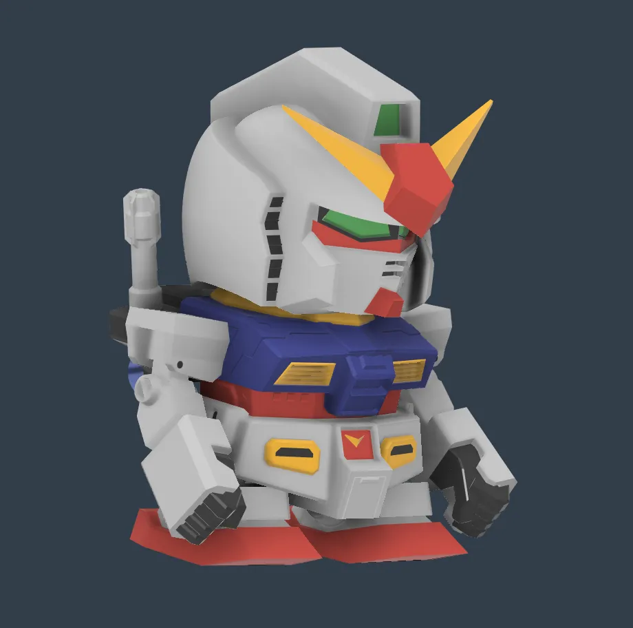 Chibi Gundam RX-78 Unleashed by dallasrebar - MakerWorld