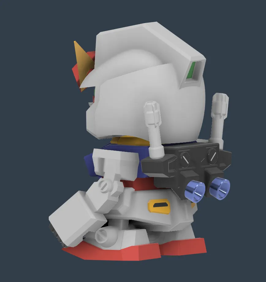Chibi Gundam RX-78 Unleashed by dallasrebar - MakerWorld
