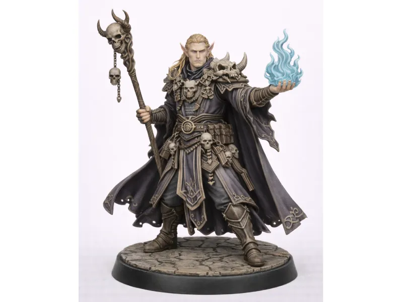 Elf Warlock Miniature - Free 3D Print Model - MakerWorld