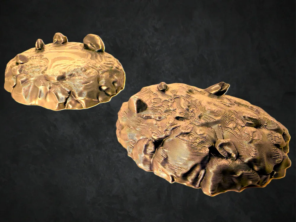 2 Muddy Rocky Base Platforms with Adjustable Rocks - Free 3D Print ...