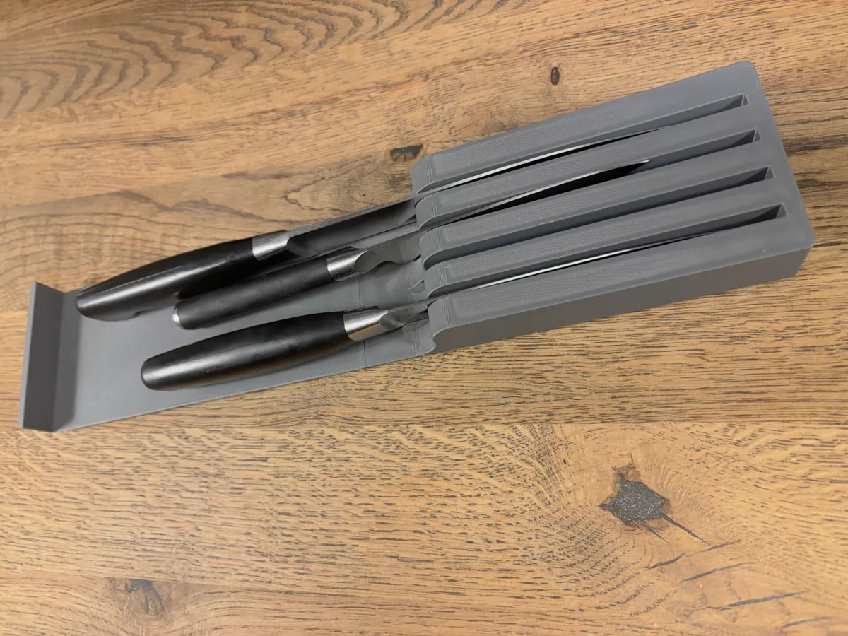 Gridfinity large knife block - Free 3D Print Model - MakerWorld