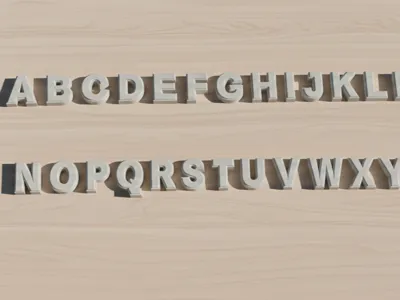 Alphabet Modern Block Letters - Free 3D Print Model - MakerWorld