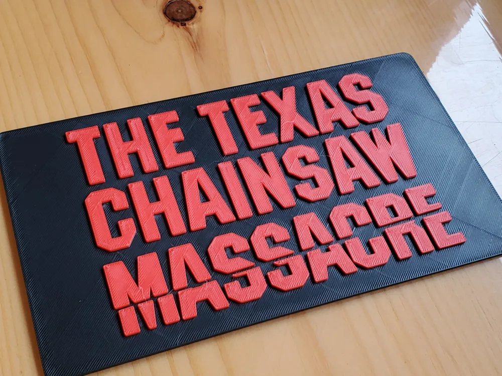 Texas Chainsaw Massacre sign - Free 3D Print Model - MakerWorld