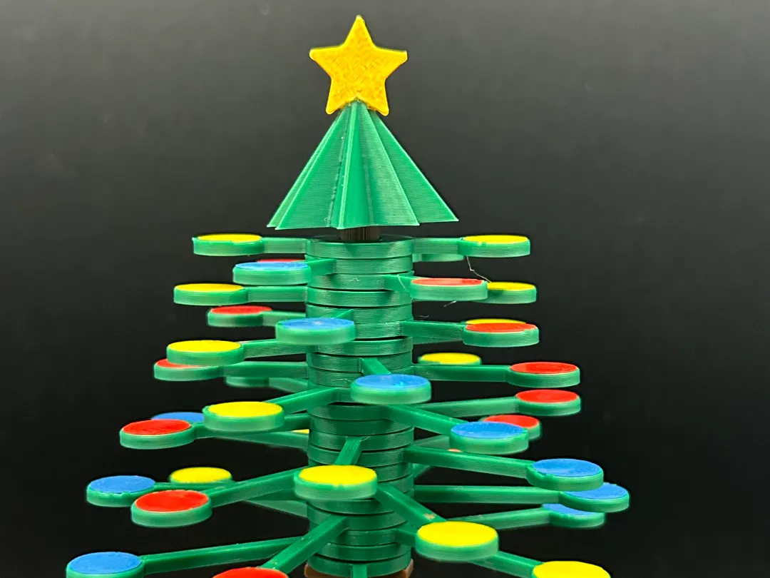 Christmas Tree Flip Flap Spinner - Free 3D Print Model - MakerWorld