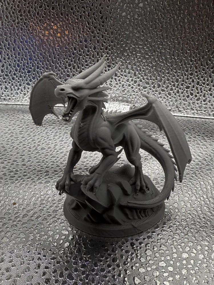 Obsidian Dragon Lord of the Abyss - Free 3D Print Model - MakerWorld