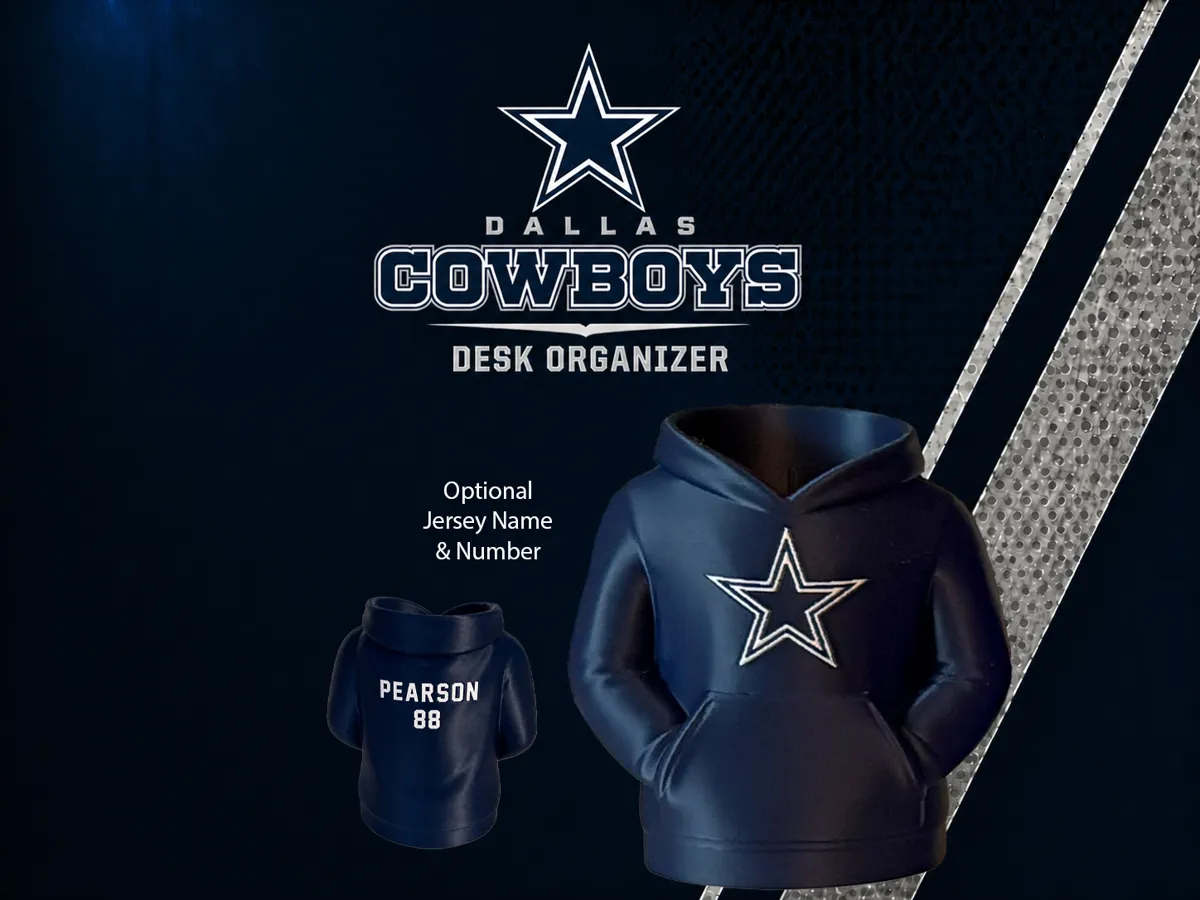 Dallas Cowboys Pen & Pencil Holder Desk Caddy - Free 3D Print Model ...