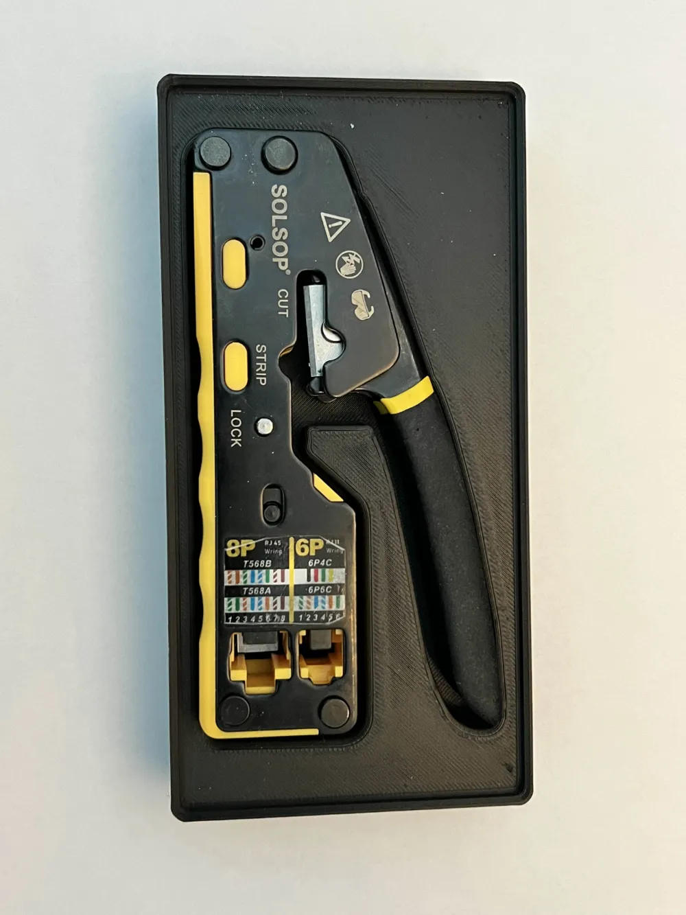 RJ45 Crimp Tool Gridfinity Holder by AnimatedDesignStudios - MakerWorld