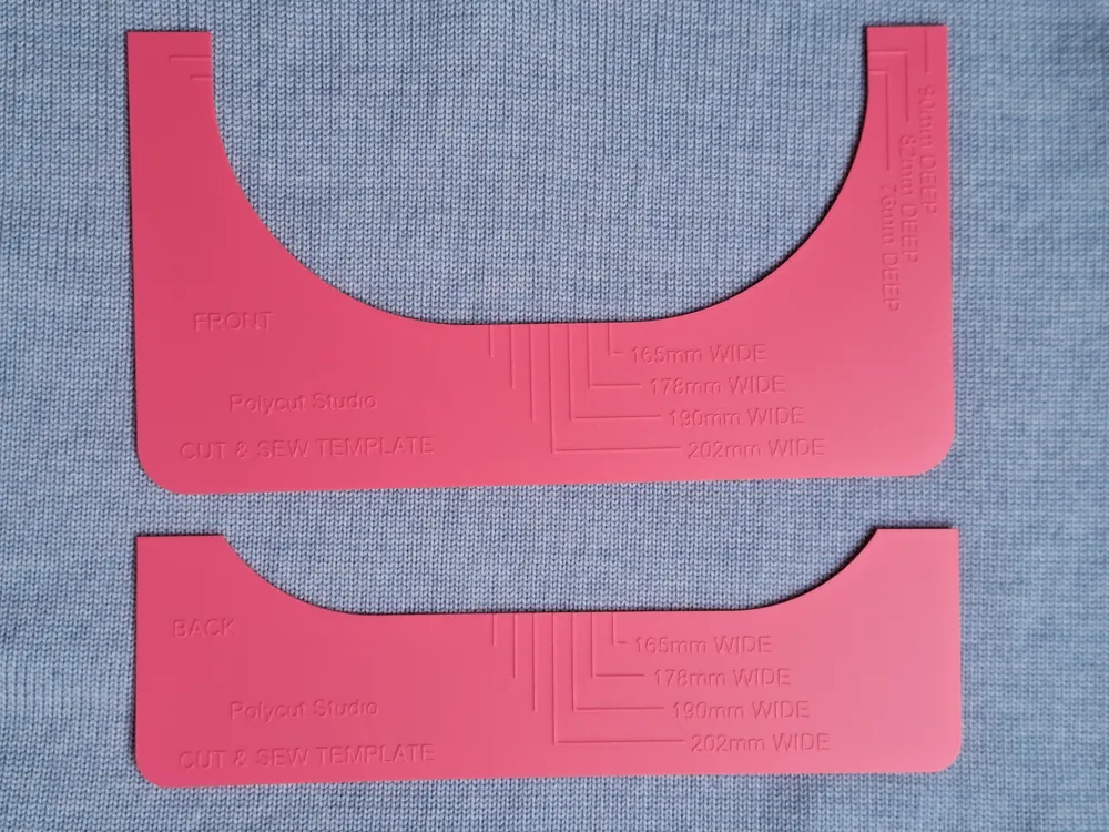 Cut & Sew Neckline Templates For Knitted Garments by Polycut Studio ...