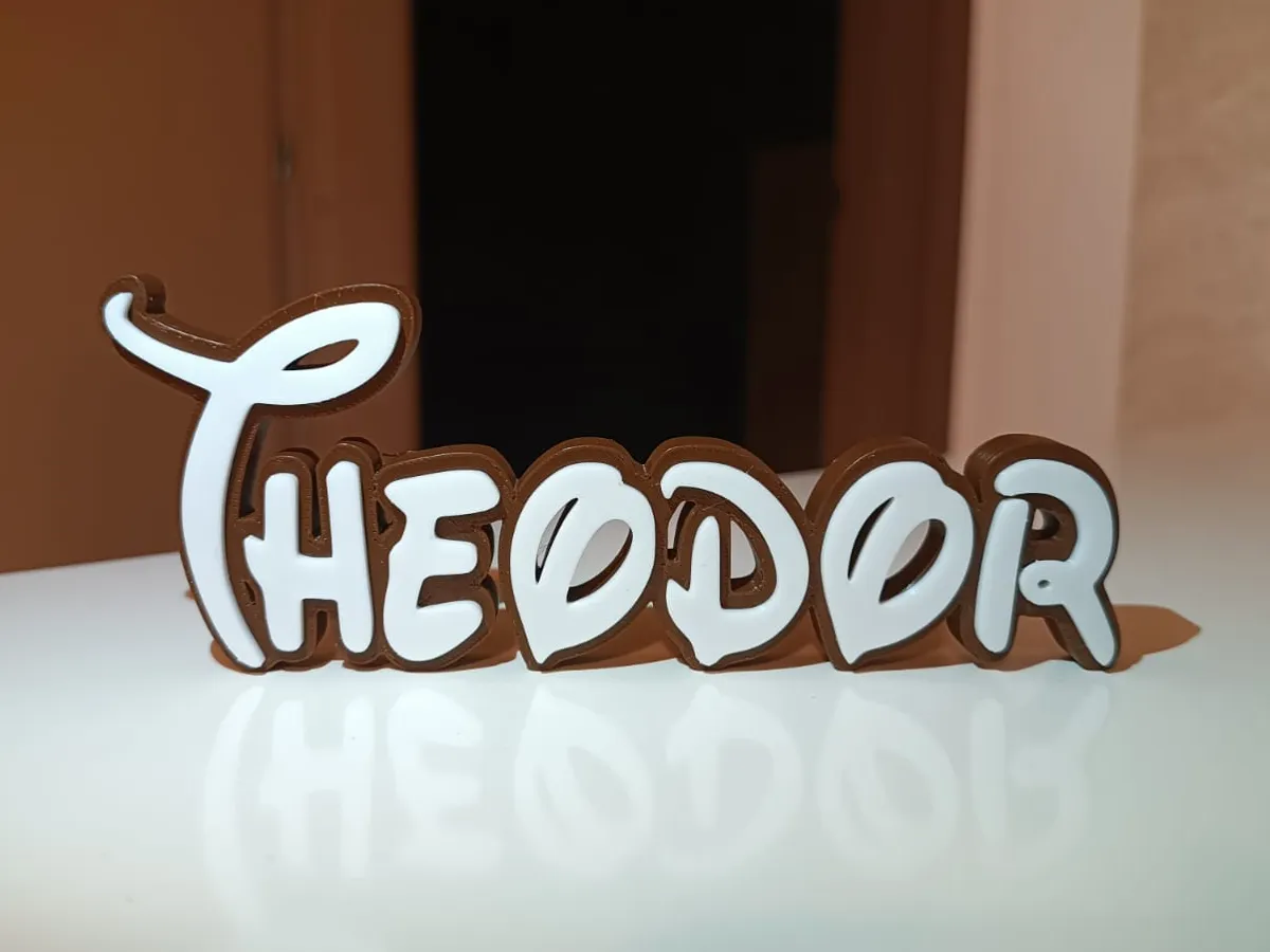 Disney Name Sign Theodor Kid Room Wall Decor Tag by Fabbiotto ...