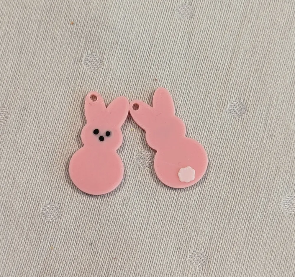 Peep Bunny Earrings with tail by Kt's Glitter Bar MakerWorld: Download ...
