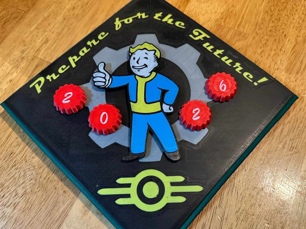 Fallout Graduation Cap - Free 3D Print Model - MakerWorld