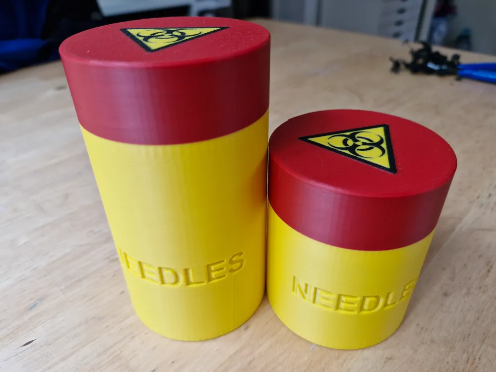 Travel Needle container/sharps container,two sizes by Maanprint ...