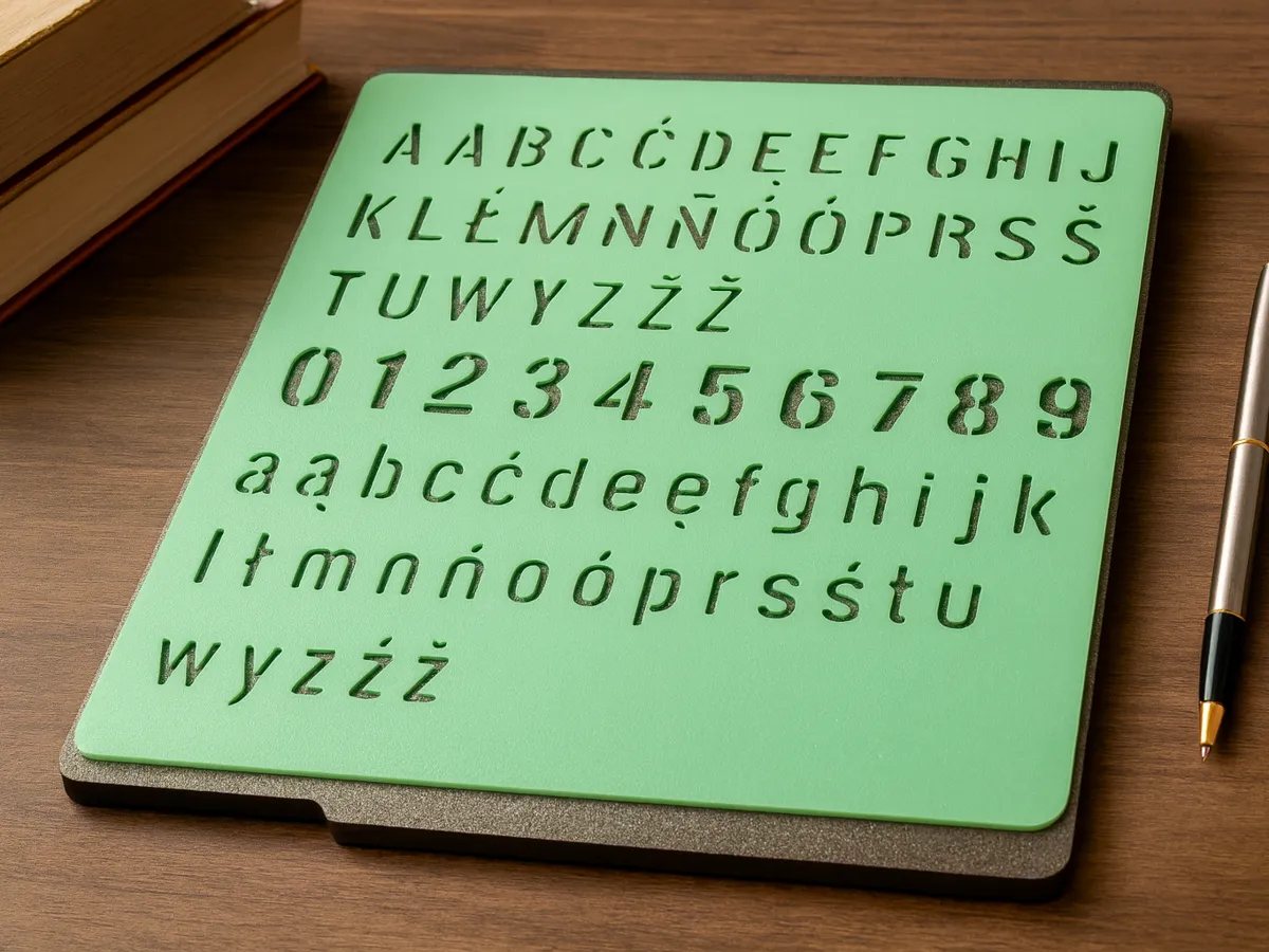 Polish Stencil Alphabet & Numbers - Free 3D Print Model - MakerWorld