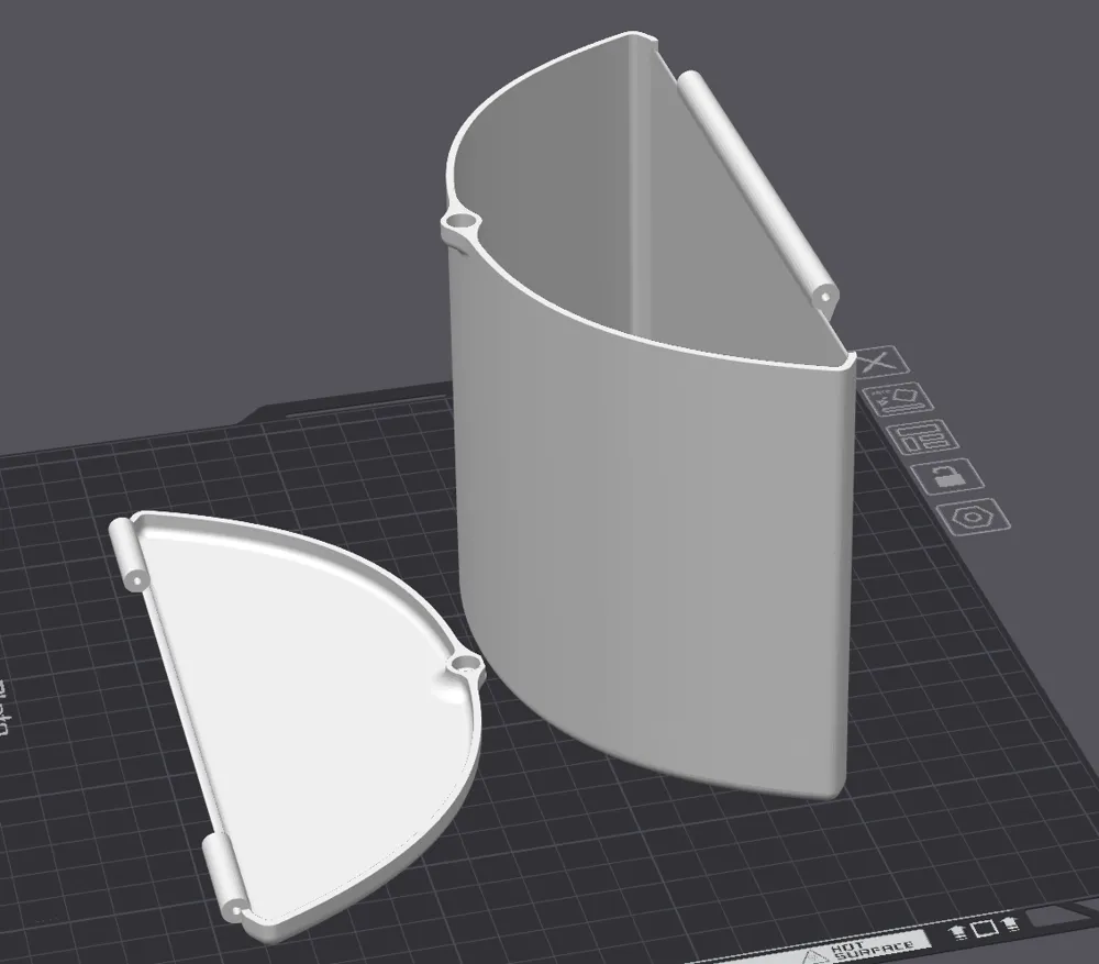Ski Goggle Lens Case / Storage Box with Lid - Free 3D Print Model ...