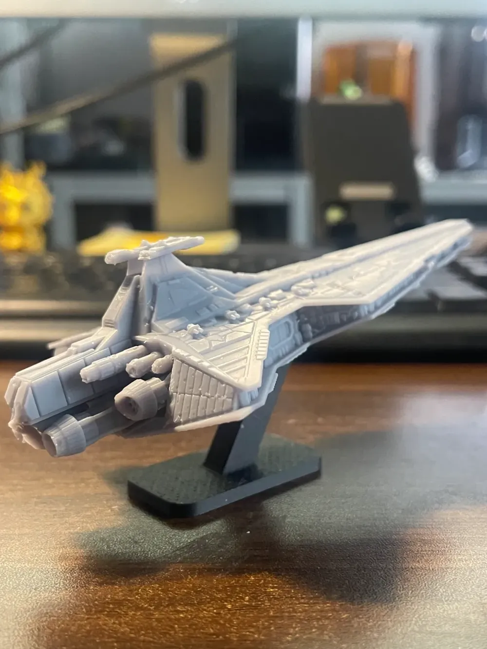 Resin 3D Printer Test Model Spaceship Base Angled Upward by user ...
