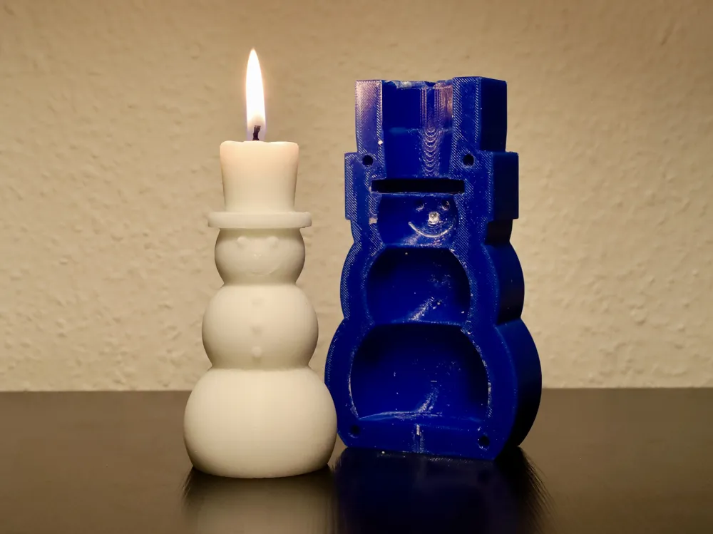 Snowman Candle Mold - Free 3D Print Model - MakerWorld