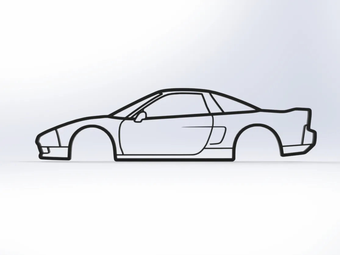 NSX First Gen 2D Wall Art Honda/Acura - Free 3D Print Model - MakerWorld